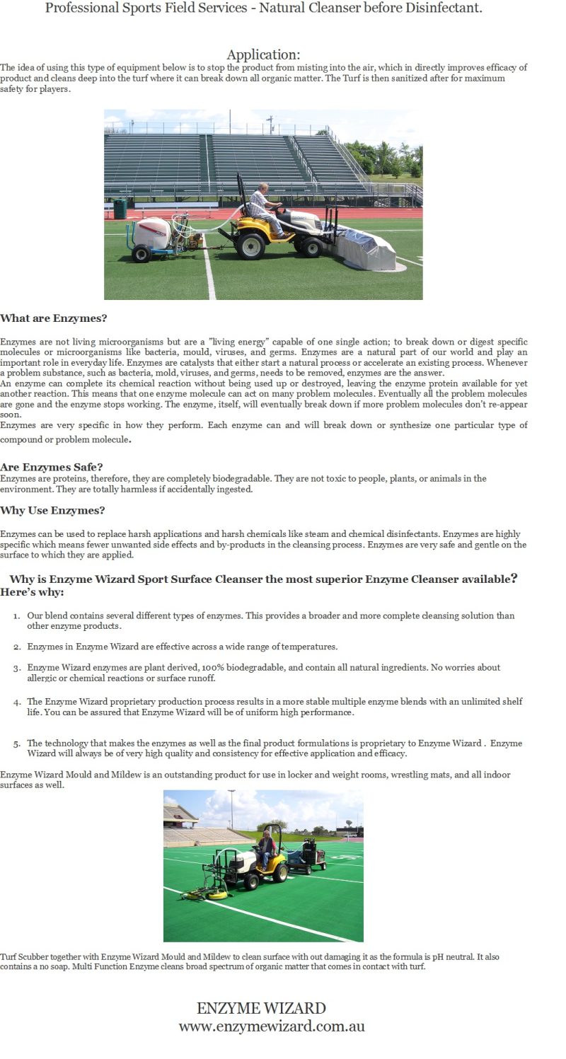 Synthetic Turf Cleaner – EnzymeWizard